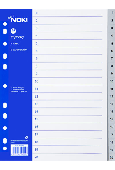 Noki Seperatör 1-20 Rakam 59220 Noki Seperatör 1-20 Rakam 59220
