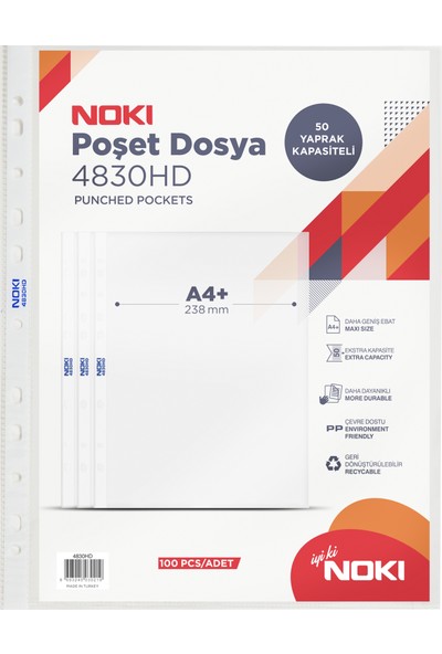 Noki Hd Poşet Dosya 100 Lü