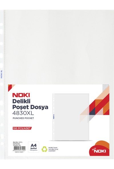 Noki Poşet Dosya Xl 100 Lü 4830Xl