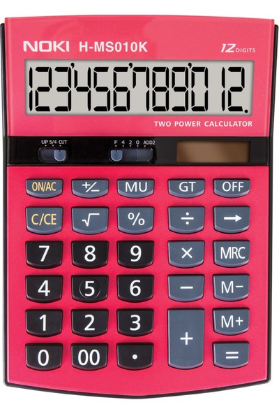 Noki Hesap Makinesi Kırmızı 12 Hane H-MS010 Noki Hesap Makinesi Kırmızı 12 Hane H-MS010