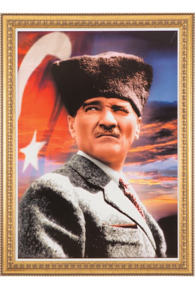 İnter 50x70 cm Varaklı Atatürk Portresi İNT-029
