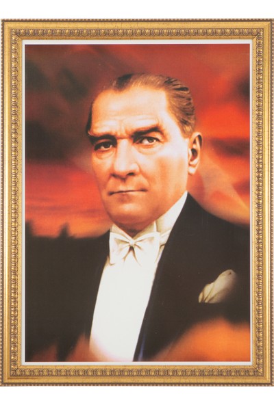 İnter 50x70 Varaklı Duvar Monte Atatürk Portresi INT-031