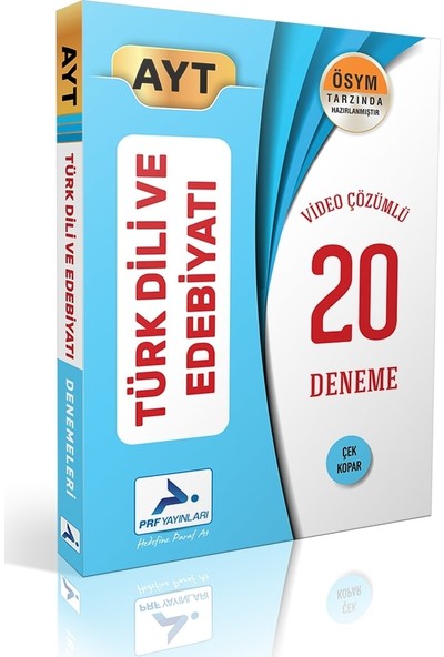 Paraf Yayınları AYT Türk Dili ve Edebiyatı Video Çözümlü 20 Deneme