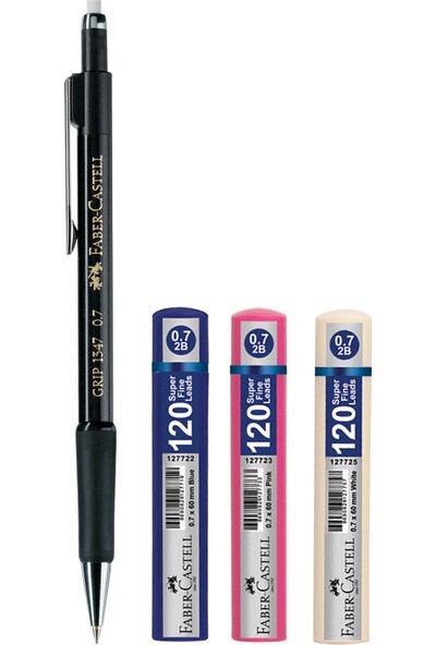 Faber-Castell 1347 Versatil Kalem 0.7 Siyah + 120'LI 0.7 Uç 3 Adet Faber-Castell 1347 Versatil Kalem 0.7 Siyah + 120'LI 0.7 Uç 3 Adet
