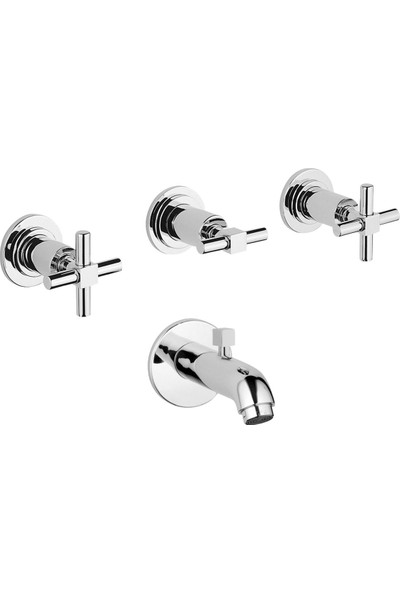 Artema Juno A40832 Ankastre Banyo Bataryası El Duşu Çıkışlı Krom