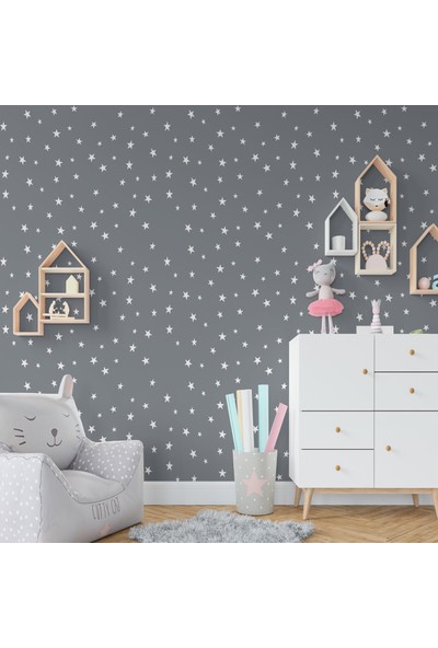 TatFast Beyaz Yıldız Yağmuru Stickeri