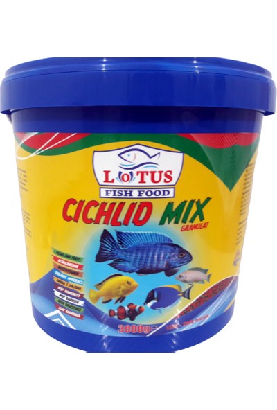 Lotus Cichlid Mix Granulat 3 kg Kova Lotus Cichlid Mix Granulat 3 kg Kova