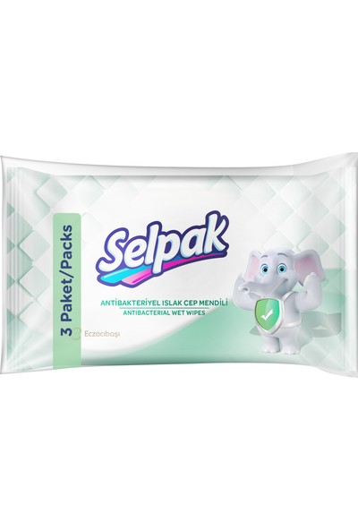 Selpak Antibakteriyel Cep Mendili 3'lü