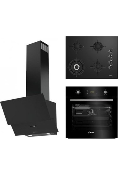 Altus Siyah Ankastre Set (Ala 137B - ALA 185 GB - ALA 540B )