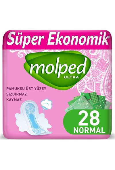 Molped Ultra Hijyenik Ped Normal Süper Ekonomik 28 Adet Molped Ultra Hijyenik Ped Normal Süper Ekonomik 28 Adet