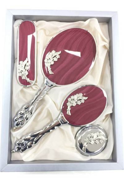 Ceyyiz Camomile 4lü Yaprak Desenli Ayna Fırça Seti CM301 Ceyyiz Camomile 4lü Yaprak Desenli Ayna Fırça Seti CM301