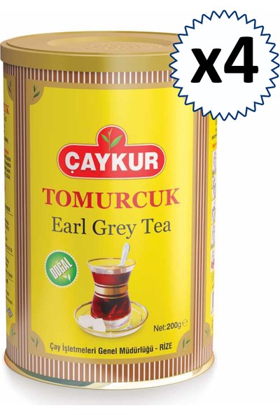 Çaykur Tomurcuk Çay Teneke 200 gr Earl Grey x 4 Çaykur Tomurcuk Çay Teneke 200 gr Earl Grey x 4