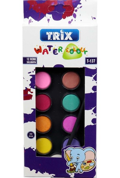 Trix Renkli Sulu Boya 12'li Trix Renkli Sulu Boya 12'li