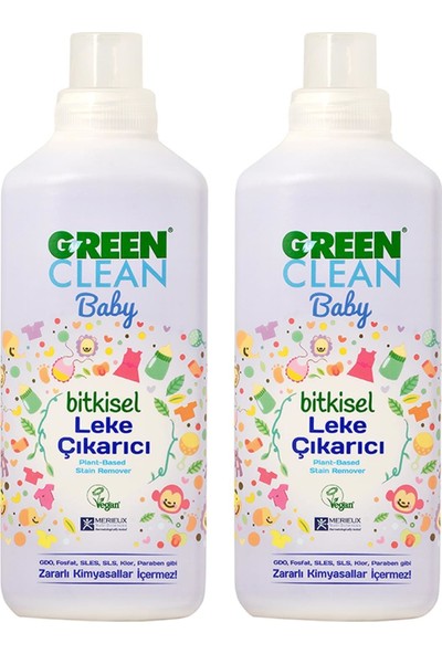 U Green Clean Baby Bitkisel Leke Çıkarıcı 1 lt - 2 Adet U Green Clean Baby Bitkisel Leke Çıkarıcı 1 lt - 2 Adet