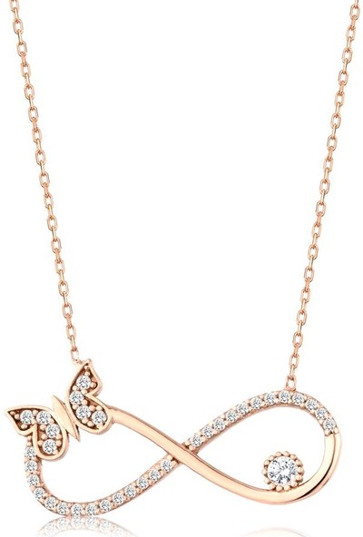 Mai Silver Kadın 925 Sonsuzluk Kelebek Kolye