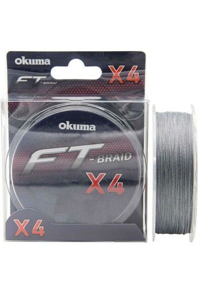 Okuma Ft-X4 Braided Line Grey Örgü Ip Olta Misinası 300MT Okuma Ft-X4 Braided Line Grey Örgü Ip Olta Misinası 300MT
