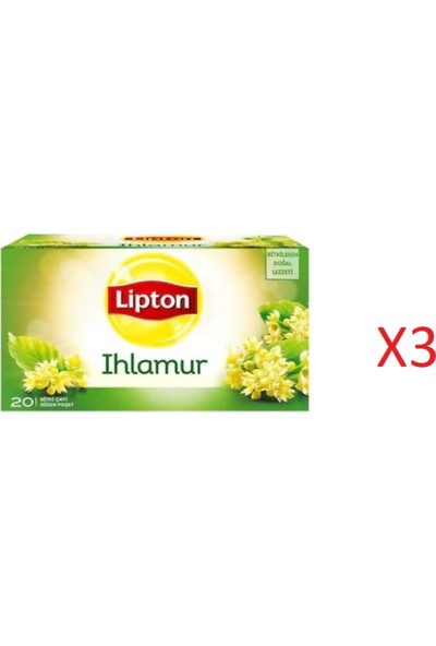 Lipton Ihlamur Aromalı Çay 20'li Poşet x 3 Adet Lipton Ihlamur Aromalı Çay 20'li Poşet x 3 Adet