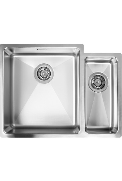 Ukinox Me 400.80 Küçük Göz Sağ Tezgahaltı Paslanmaz Çelik Evye