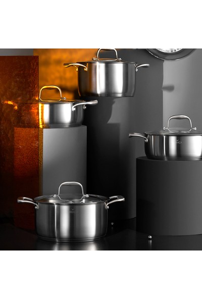 Karaca Kyoto PowerSteel Pro 316 Çelik 8 Parça Tencere Seti Karaca Kyoto PowerSteel Pro 316 Çelik 8 Parça Tencere Seti