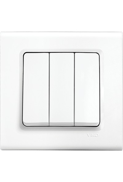 Viko Linnera Üçlü Anahtar Beyaz Çerçeve Dahil Viko Linnera Üçlü Anahtar Beyaz Çerçeve Dahil