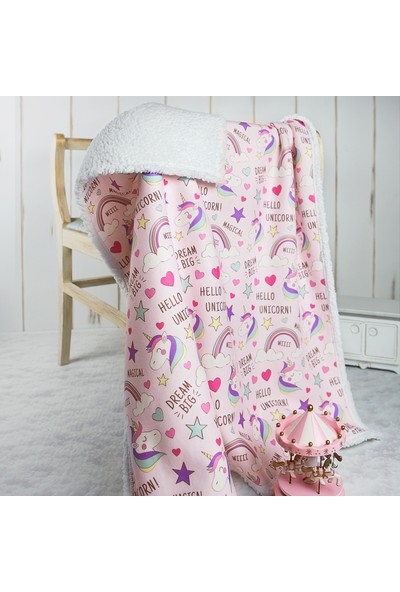 Hamur Fluffy Bebek Battaniyesi Unicorn