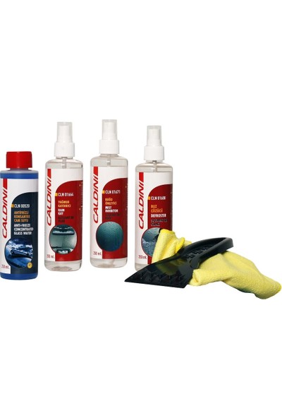 Caldini Oto Kış Bakım Seti 4 Parça + Buz Kazıyıcı + Fiber Bez