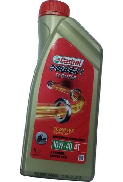 Castrol Motor Yağı Castrol Power 1 Scooter 4T 10W40 1Lt Castrol Motor Yağı Castrol Power 1 Scooter 4T 10W40 1Lt