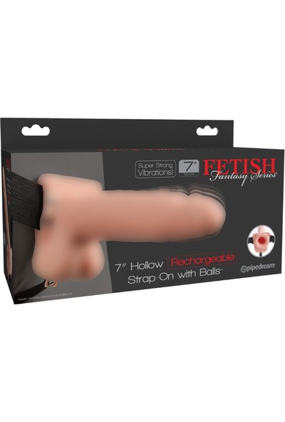 Pipedream 18 cm Şarjlı Titreşimli Içi Boş Kemerli Penis