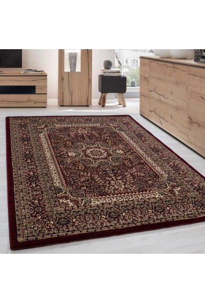 Ayyıldız Halı Klasik Desenli Halı Iran Tarzı Süslemeler Bordo Siyah Krem Renkler