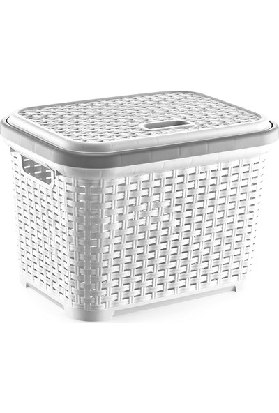 Plastart Rattan Dikdörtgen Kapaklı Sandık