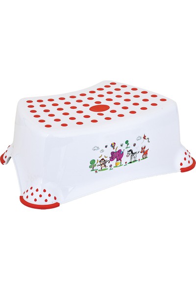 Plastart Çocuk Basamağı Beyaz- Kırmızı