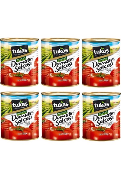 Tukaş Domates Salçası 830 gr 6'lı Set