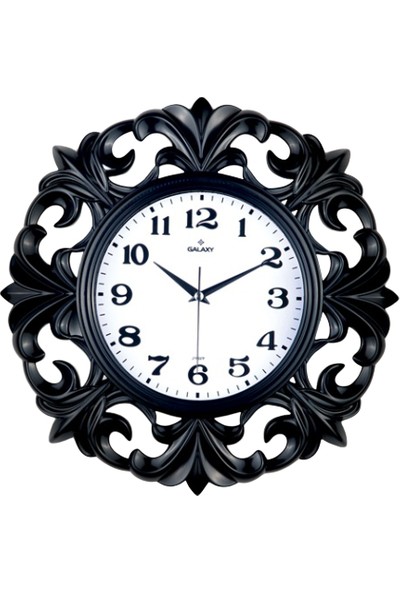 Galaxy Dekorlu 72-K Siyah Renk Duvar Saati 35 cm
