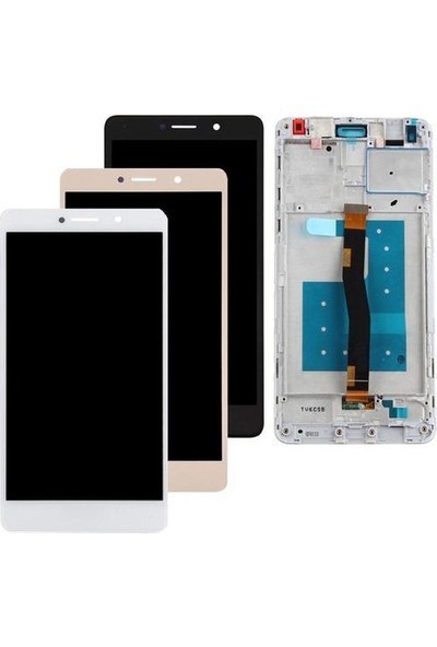 Ekranbaroni Huawei GR5 2017 LCD Ekran Dokunmatik Cam Çıtalı Çerçeveli Siyah