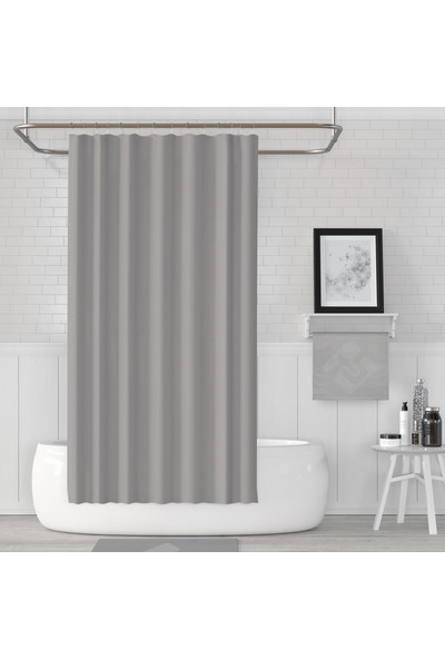 Zethome Jackline Banyo Duş Perdesi 0010 Gri Tek Kanat 180 x 200 cm Zethome Jackline Banyo Duş Perdesi 0010 Gri Tek Kanat 180 x 200 cm