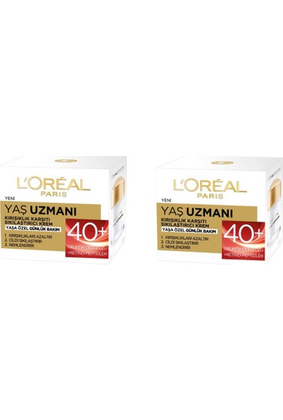 Loreal Paris Yaş Uzmanı 40+ Nemlendirici Krem 50 ml 2 Adet Loreal Paris Yaş Uzmanı 40+ Nemlendirici Krem 50 ml 2 Adet