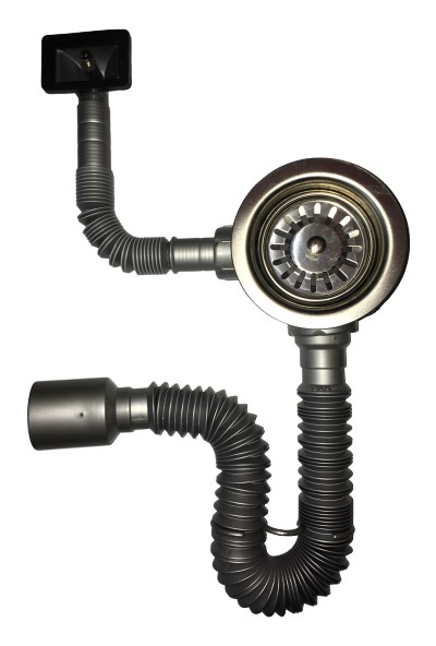 Donau Çöpmak Küvetten Taşmalı Körüklü Evye Sifonu Yan