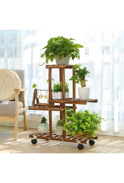 DD Doruk Dekor Ahşap Saksı Standı - 10