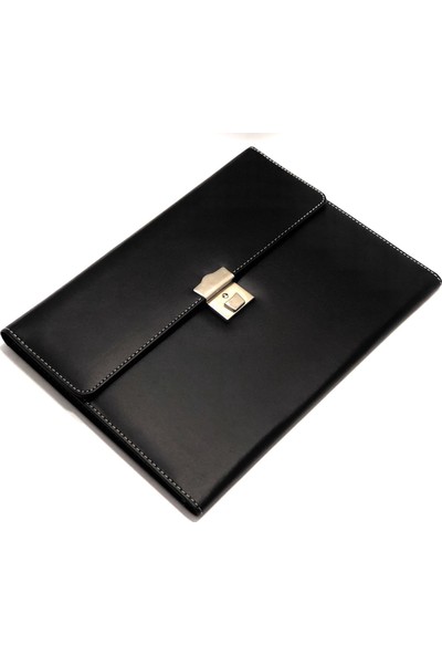 Lizy A4 Kartvizitli Kilitli Hesap Makineli Sekreterlik Siyah