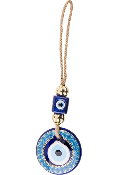 Nev Büyük Nazarlı Duvar Süsü Mavi Desenli 13 cm