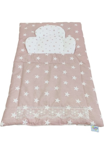 Bebek Atölyesi Altaçma Minderi Pudra Yıldız Desenli Kombin Bebek Atölyesi Altaçma Minderi Pudra Yıldız Desenli Kombin