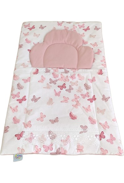 Bebek Atölyesi Altaçma Minderi Pudra Kelebek Desenli Kombin Bebek Atölyesi Altaçma Minderi Pudra Kelebek Desenli Kombin