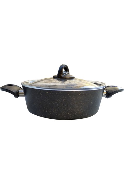 Titanyum Granit Basık Karnıyarık Tenceresi 24 cm Titanyum Granit Basık Karnıyarık Tenceresi 24 cm