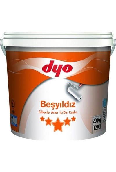 Dyo Beşyıldız Silikonlu İç Dış Astar 20 kg Beyaz Dyo Beşyıldız Silikonlu İç Dış Astar 20 kg Beyaz