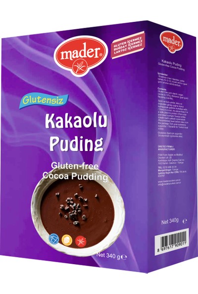 Mader Glutensiz Kakaolu Puding 170 gr