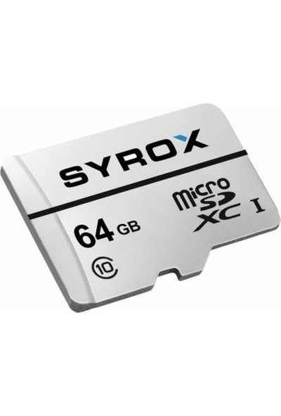 Syrox 64GB Micro SDHC Hafıza Kartı - SYX-MC64 Syrox 64GB Micro SDHC Hafıza Kartı - SYX-MC64