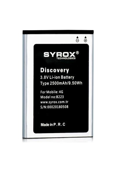 Syrox General Mobile Discovery 4G Batarya - SYX - B223 Syrox General Mobile Discovery 4G Batarya - SYX - B223