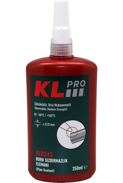 KL Pro KLCS43-250 250 ml Cıvata Sabitleyici