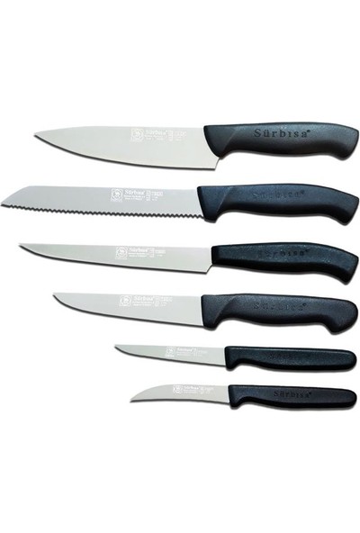 Sürmene Sürbısa 61170 / 202 Şef Bıçak Seti Siyah 61170202TRBS