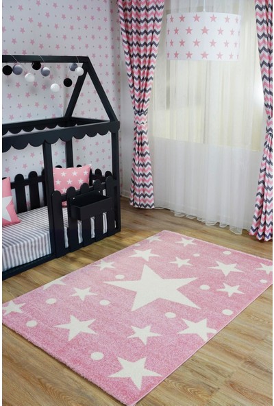 Odeon Halı Pembe Yıldızlı Halı